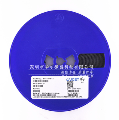 CJ长电 假一赔十 BSS123 丝印B123 贴片SOT-23 低功耗场效晶体管