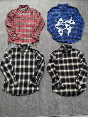 凯特自主红格子蓝鲨鱼黑白衬衫