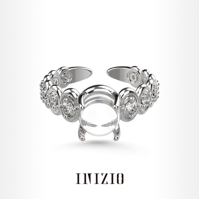 INIZIO荣光白水晶闪耀戒指