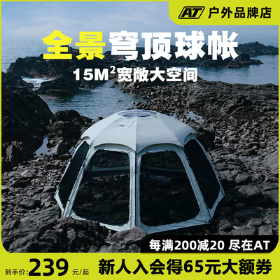AT帐篷户外露营球形帐篷便携式大空间四季加厚防雨防风大号八角帐