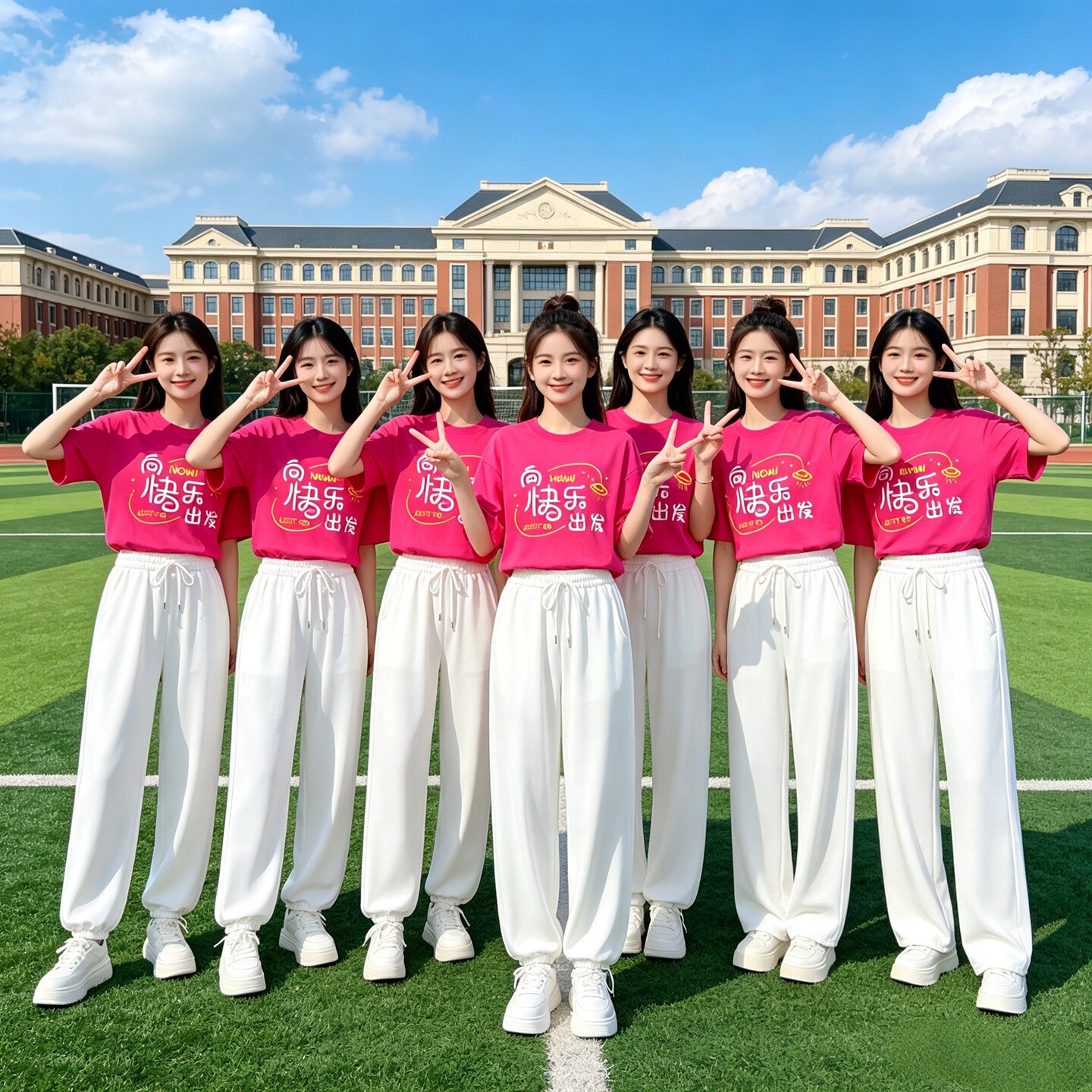 女团健美操演出服套装初高中生团体运动会啦啦队爵士舞蹈表演服装