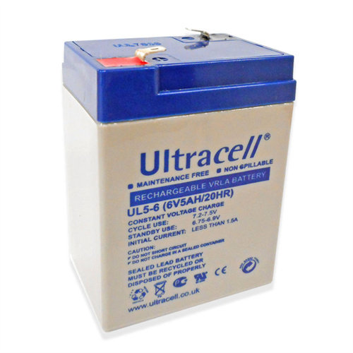 Ultracell UL5-6 6V5AH/20HR免维护可充电铅酸蓄电池