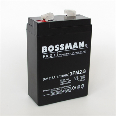 BOSSMAN 6V2.8AH/20HR 3FM2.8免维护可充电铅酸蓄电池