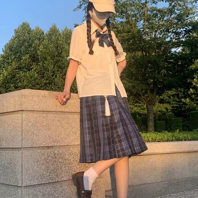 JK长裙银丝优等生不良大码定制