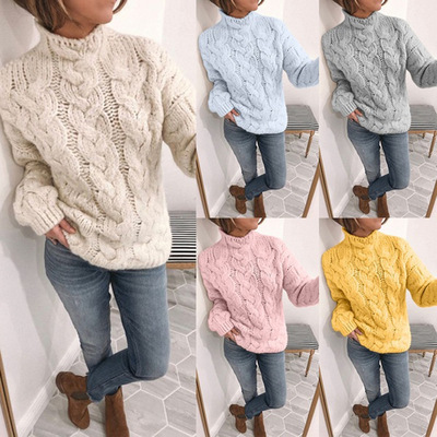 Fashion Women's Knitted Sweater Twisted pullover 女针织毛衣