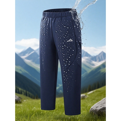 裴乐儿童冲锋裤2025冬季新款防风加绒中大童男女童软壳运动长裤