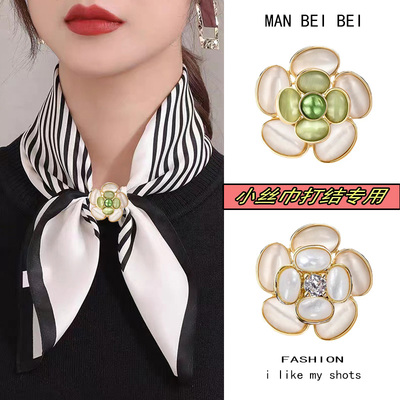 时尚衬衫飘带扣小丝巾扣女新品