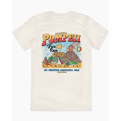 庞贝趣味跑男士美式复古短袖T恤