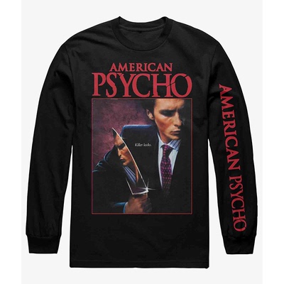 AmericanPsycho休闲宽松长袖T恤