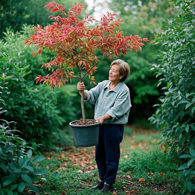 南天竹盆栽红叶竺大花树苗