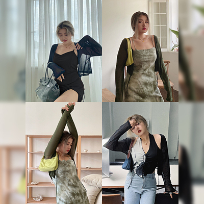 夏季设计感长袖上衣宽松