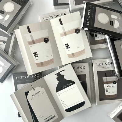 PaperNice M5/A7 10合1咖啡奶茶/生活方式多功能便签本活页手账本