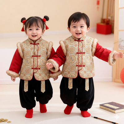 宝宝周岁礼服拜年服男童女童汉服