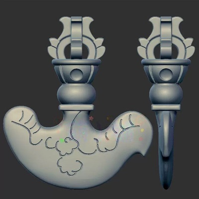 刀降魔杵钺刀三维立体图3d打印stl文件圆雕图雕刻机3d模型2410