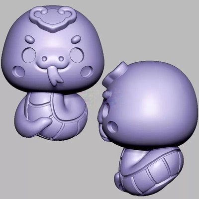 生肖蛇吊坠蛇三维立体图圆雕图STL文件雕刻机3D模型3184