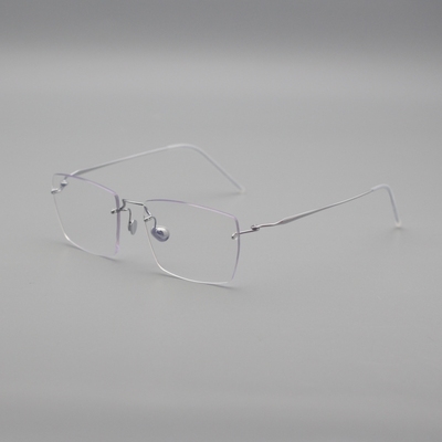 林德25年新款方框无框纯钛眼镜