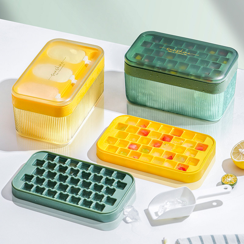 冰块模具冰格制冰盒家用雪糕模具大容量硅胶储冰盒冰箱冻冰块神器_虎窝淘