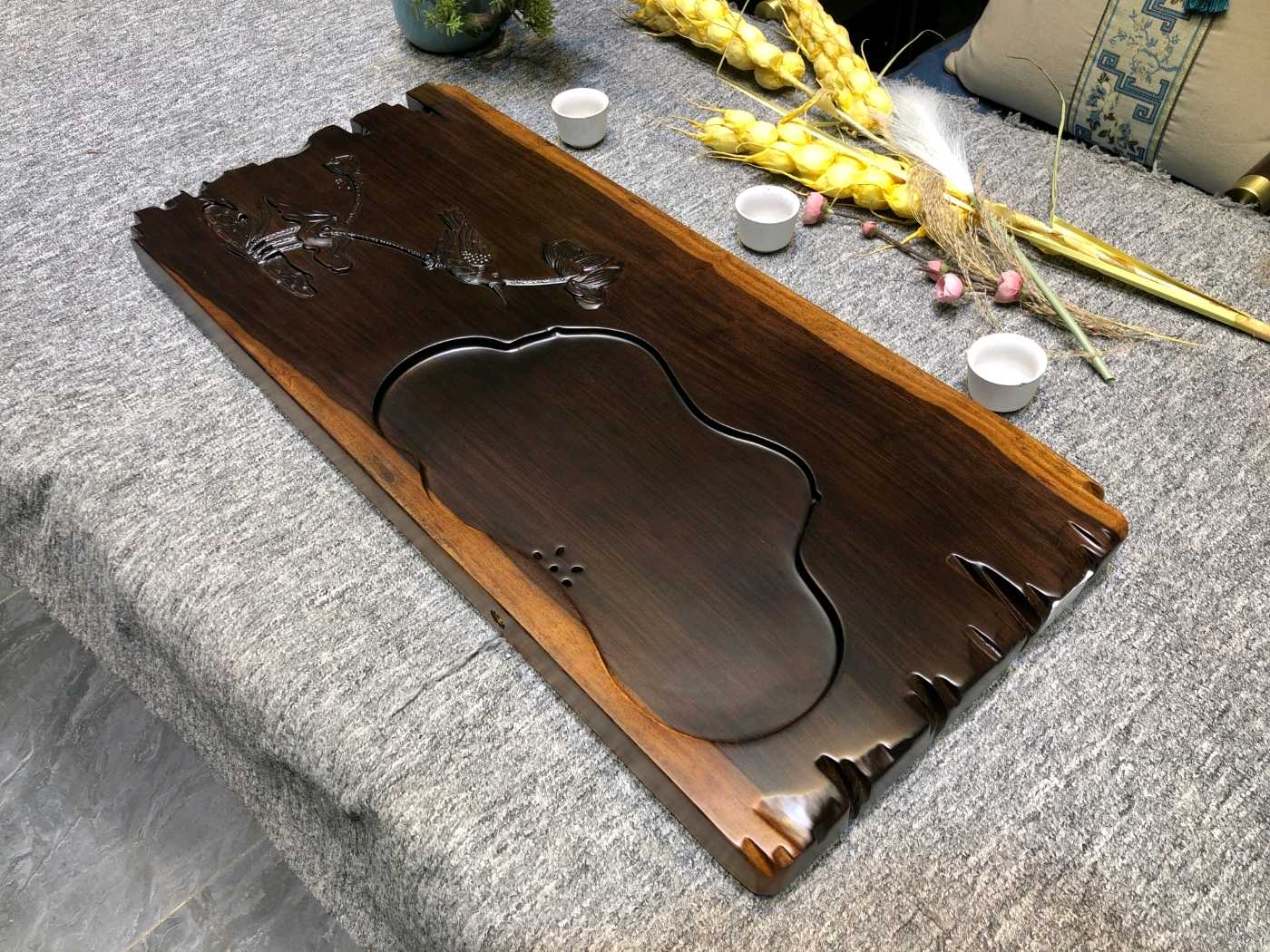 实木茶盘整套功夫茶具套装家用小型茶台轻奢排水式泡茶海简约托盘