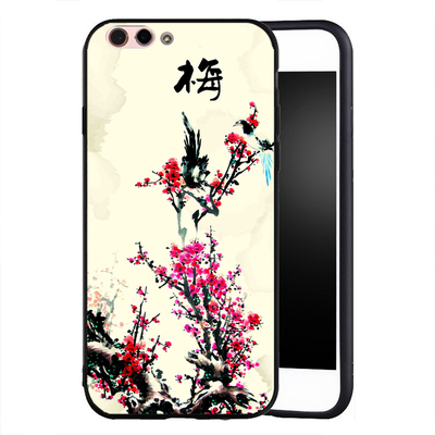 适用于华为包邮oppoR11壳手机R11Sr9硅胶软R9Splus男女款潮梅花mi