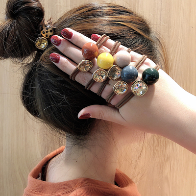 韩国网红ins头绳女扎头森系马尾