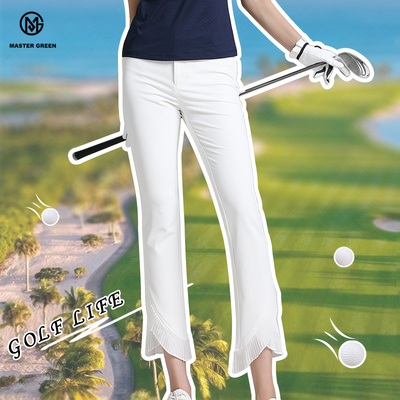 MG高尔夫裤服装女春夏休闲运动修身舒适显瘦弹力健身薄款常规裤子