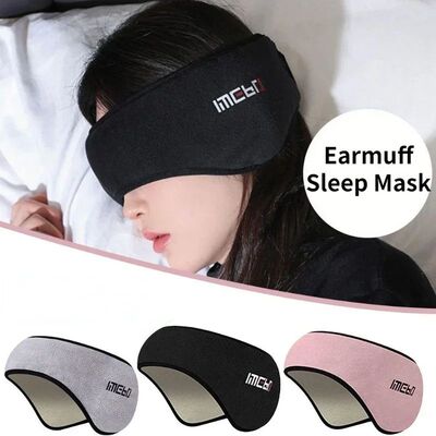 Earmuff Sleep Plush Sleeping Mask Eye Cover Warm Relax Plush