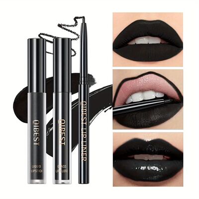 3 in 1 Lipstick and Lipliner Set, Long Lasting Waterproof Li