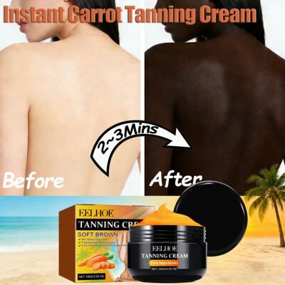 Instant Self-Tanning Lotion Black Brown Self Tanner for Face
