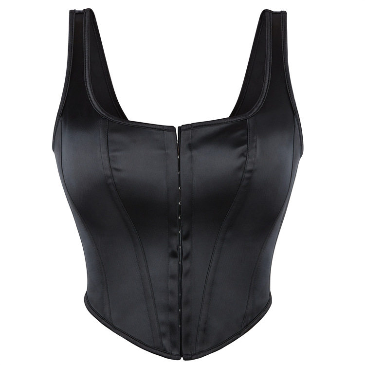 新款单排扣双肩带女士抹胸聚拢宫廷塑身上衣亚马逊速卖通货源
