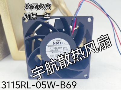 NMB 3115RL-05W-B60/B70/B69/B66 24V 8038变频器散热风扇8cm