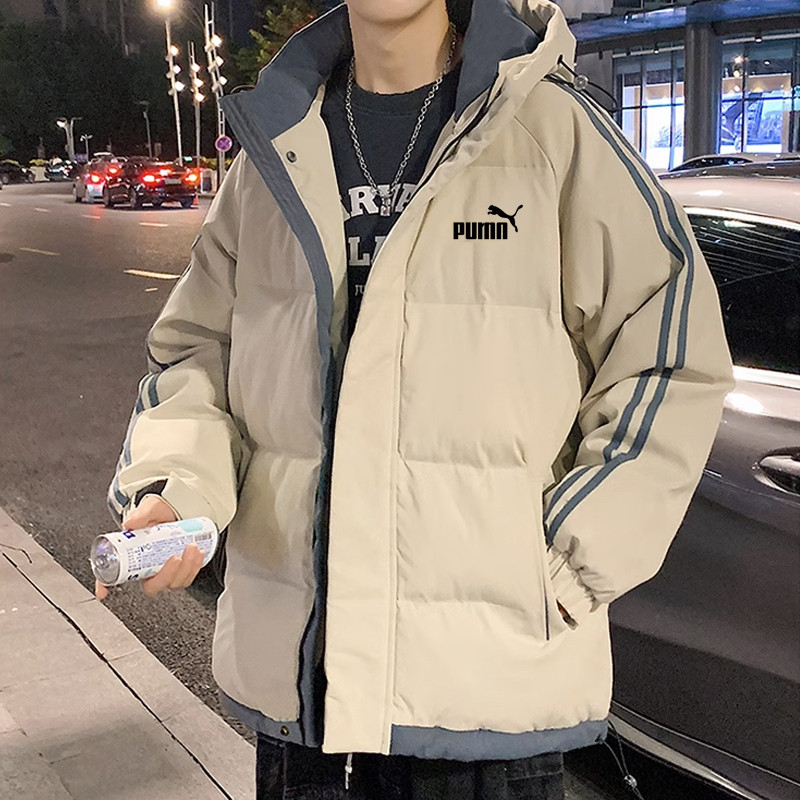 奥莱专柜连帽羽绒棉衣男士短款宽松加厚保暖外套青年百搭潮流棉袄