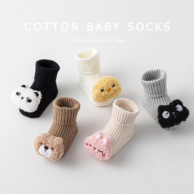 儿童卡通袜婴儿中筒袜春秋季