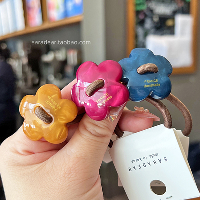 花朵绑发头绳皮筋法式