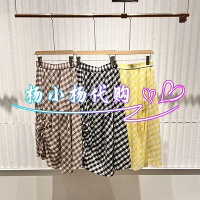 【商场同款】26夏新品复古气泡格纹裙子气质半身裙女BDT2BD1617