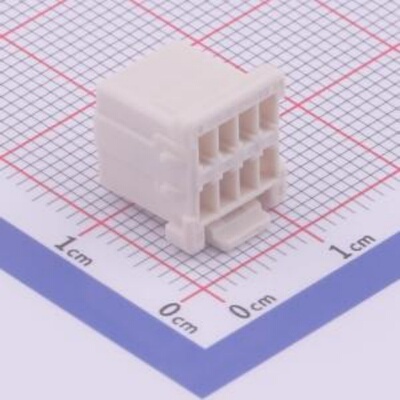 2mm 2x4P 胶壳(线对板/线对线) PNDP-08V-Z  封装 P=2mm 白色插件