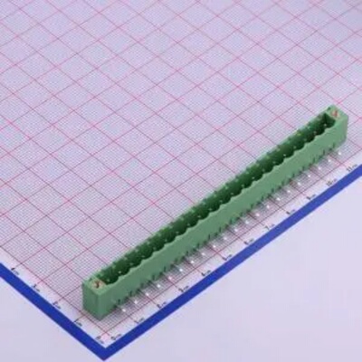 WJ2EDGRM-5.08-21P 插拔式5.08mm接线端子1x21P 弯插螺丝固定绿色