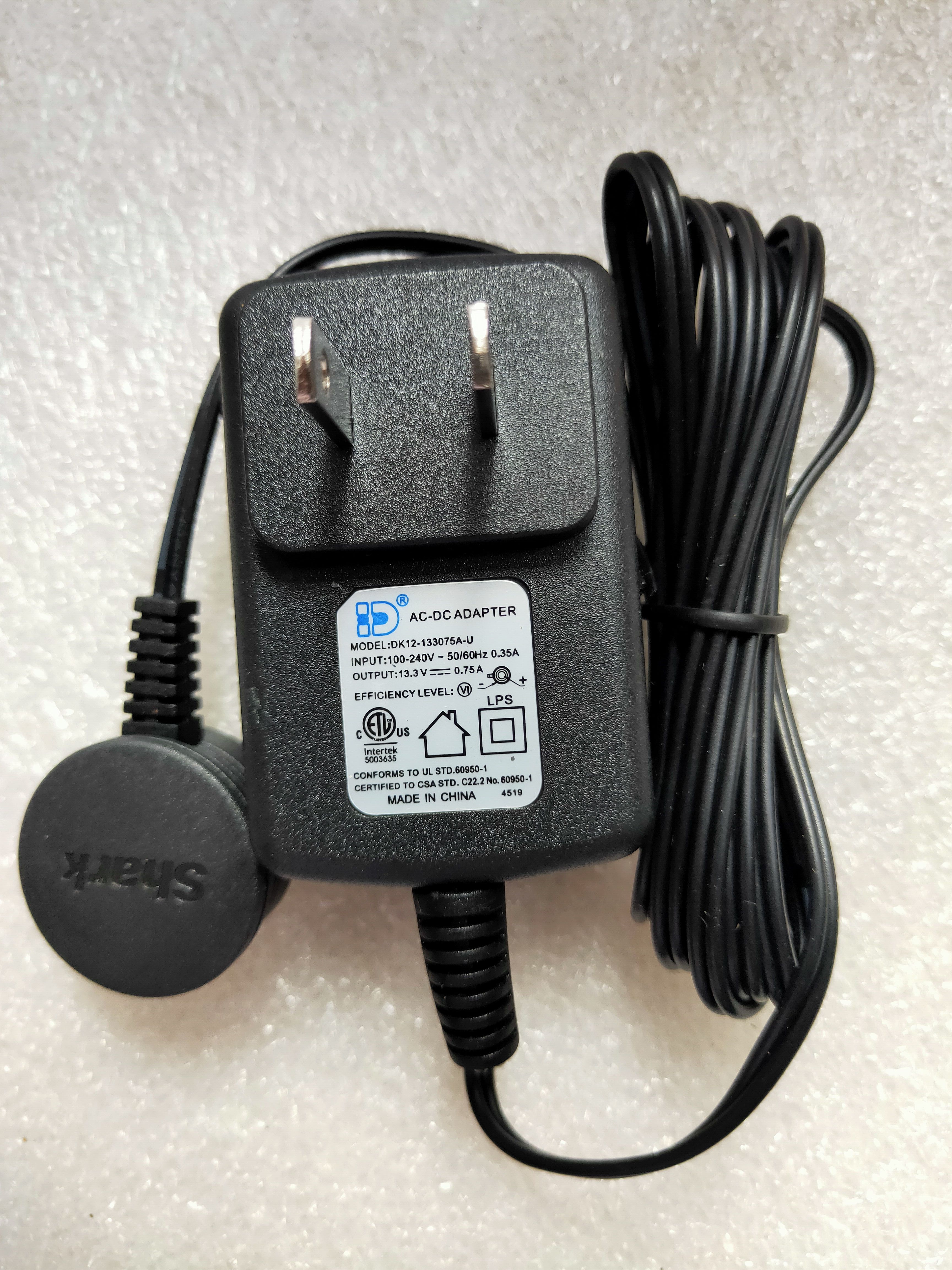 磁头Shark鲨客吸尘器13.3V0.75A电源适配器DK12-133075A-U充电器