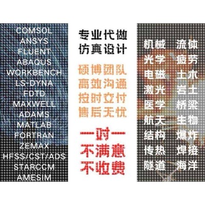 代做matlab/zemax光学/fdtd/comsol光学/cst/ads/hfss天线设计
