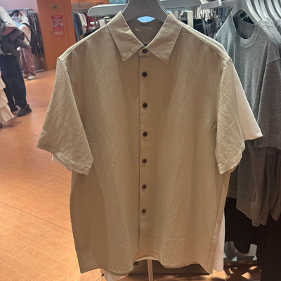 2026夏男士极简翻领短袖衬衫