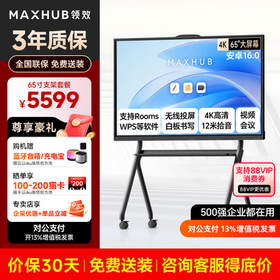 【Sierra款】MAXHUB会议平板EC55VH65VH75寸电子白黑板行动电视触