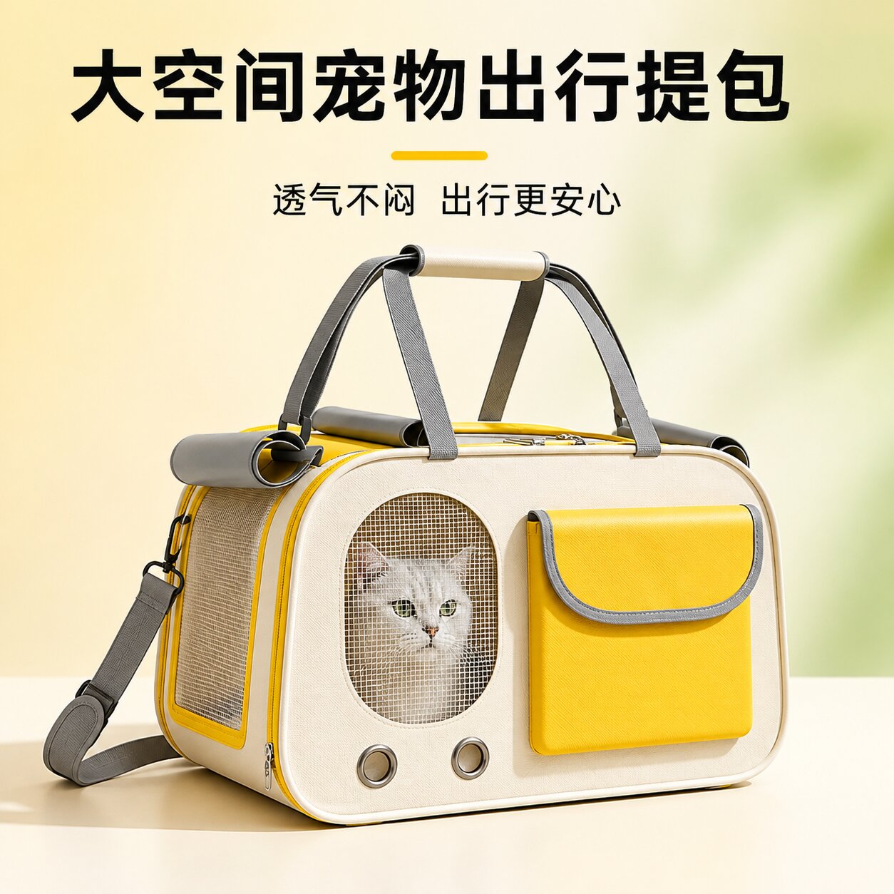 大空间宠物外出包猫咪狗狗手提包背包透气轻便多功能便携旅行包