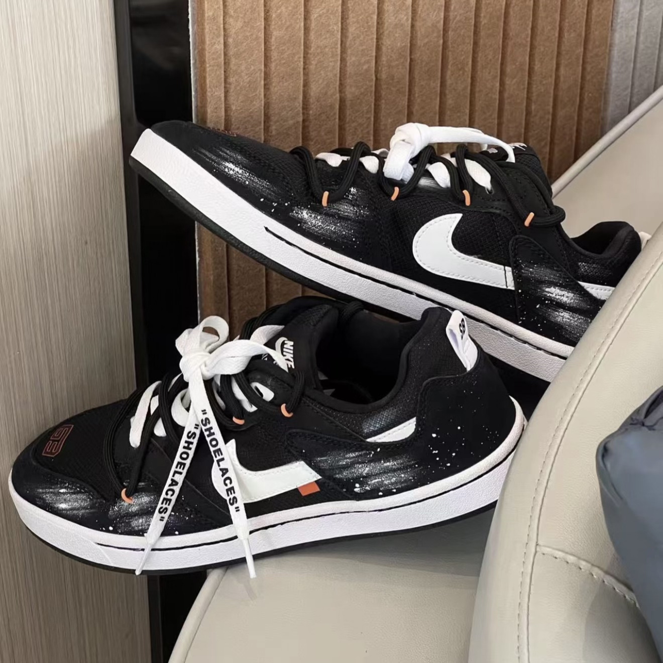 【定制球鞋】耐克NikeSB系列 湍流 美式City walk男子低帮滑板鞋