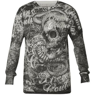 朋克欧美风时尚修身嘻哈长袖t恤