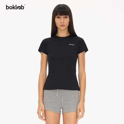 BOKLAB2026新款正肩短袖女修身