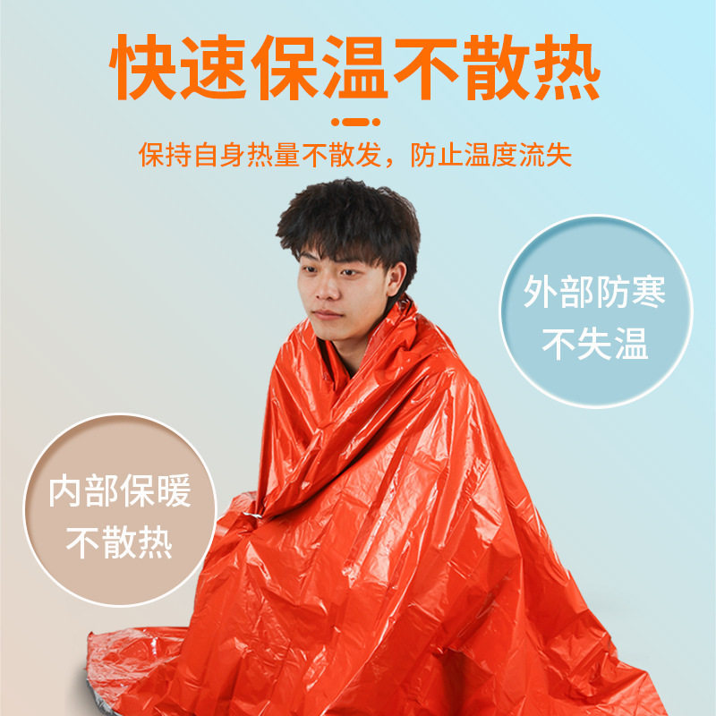 地震医药箱配件野外生存常备保命毯急救毯救生毯保温防晒毯
