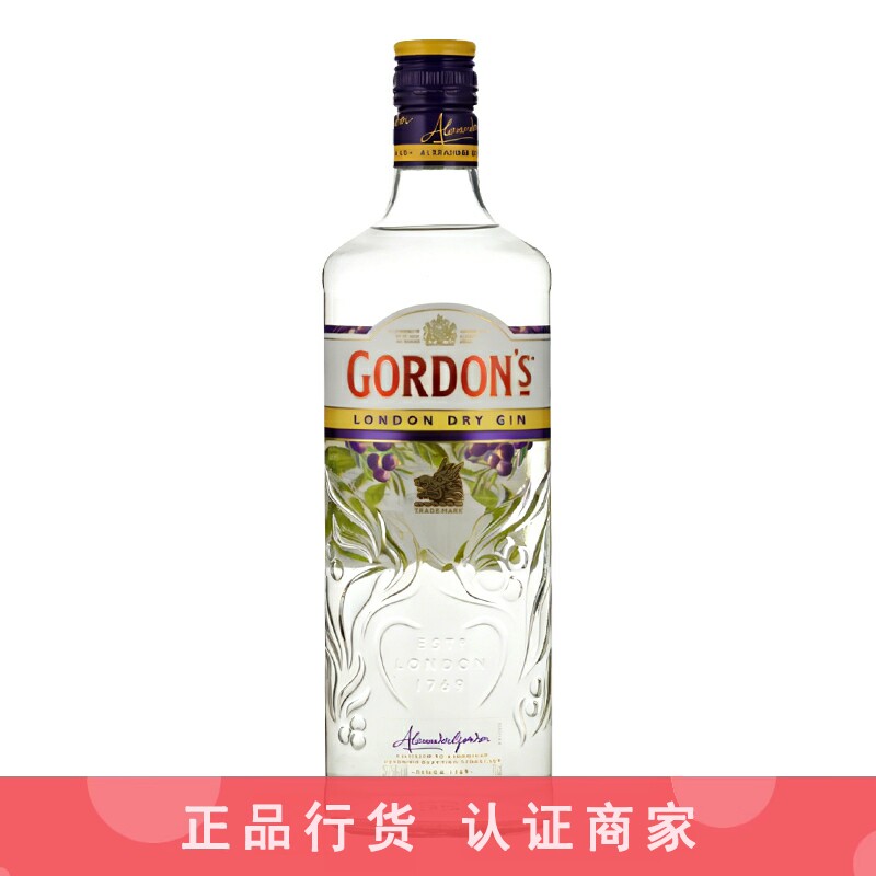 哥顿金酒伦敦干味琴酒杜松子酒洋酒行货哥顿Gordon's Gin 700ml