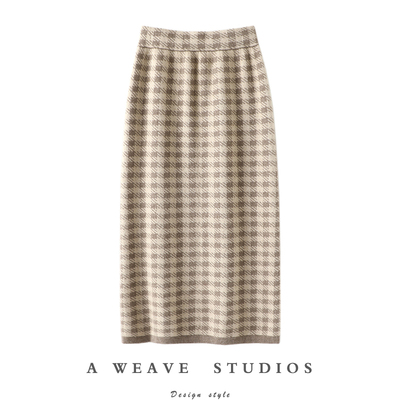 启超官方高端100%纯山羊绒裙