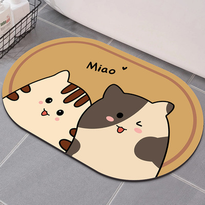 Cartoon quick drying soft cushion absorbent kitchen floor ma