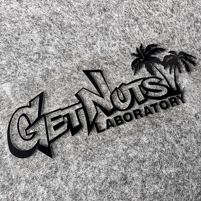 汽车贴纸个性花体Get Nuts椰子树后挡风玻璃贴车窗贴摩托电动车