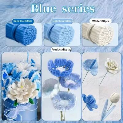 Plush Stick 30cm Chenille Stems Twisting Bar Pipe Cleaners C